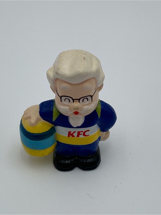 kfcj | Toys | Kfc Colonel Sanders Advertising Figurine Blue Yellow ...